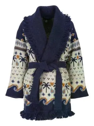 ALANUI Alanui Jacquard Knit Cardigan Coat