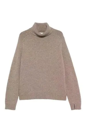 Eric Bompard High-neck Relaxed-fit Sweater - Neutrals