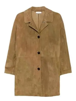 THE ROW The Row Suede Button-Up Coat