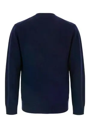 Aspesi Fine Knit V-neck Sweater - Blue