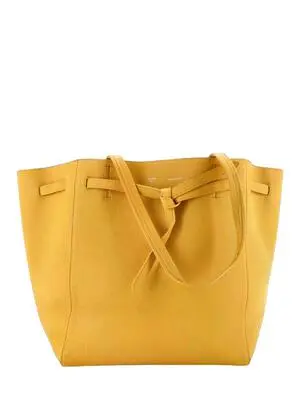 Celine Phantom Tie Cabas Leather Medium Tote Bag - Yellow