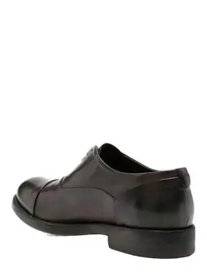 LEQARANT Cap-toe Lace-up Loafers - Brown