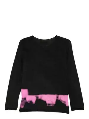 Comme Des Garçons Graphic Print Sweater - Black