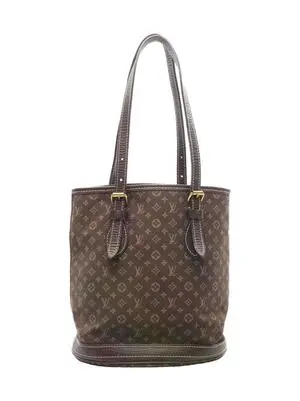 LOUIS VUITTON Monogram Mini Lin Pm Bucket Bag - Brown