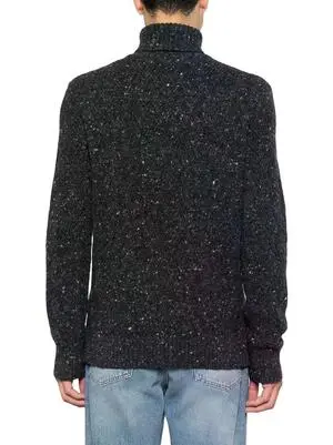 Eleventy Dark Knit Roll-neck Sweater - Grey