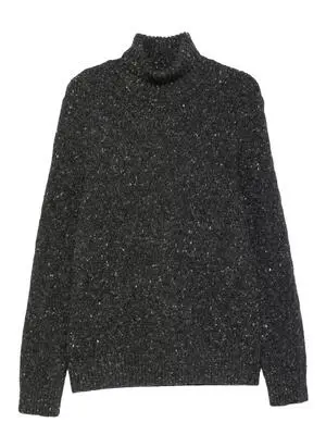 Eleventy Dark Knit Roll-neck Sweater - Grey