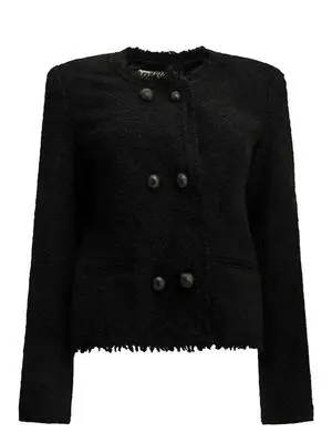 Isabel Marant Étoile Suely Frayed-edge Jacket - Black