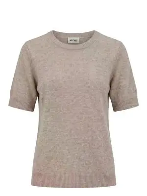 NOTSHY Not Shy Short Sleeve Cashmere Sweater Neutrals