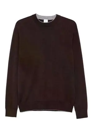 Eleventy Round-neck Fine-knit Sweater - Red