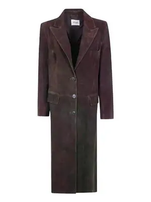 ARMA Single-breasted Suede Coat - Brown