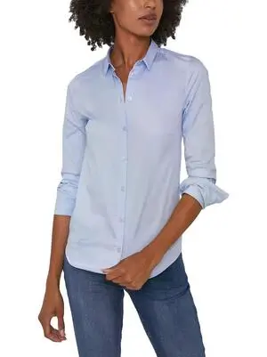 MOS MOSH Button-down Shirt With Classic Collar - Blue