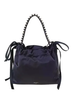 JIMMY CHOO Crystal-embellished Drawstring Clutch - Blue