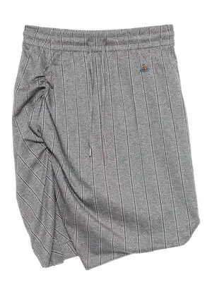 VIVIENNE WESTWOOD Side Panther Pinstripe Ruched Mini Skirt - Grey