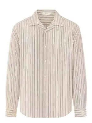 THE ROW Vanja Striped Shirt Neutrals