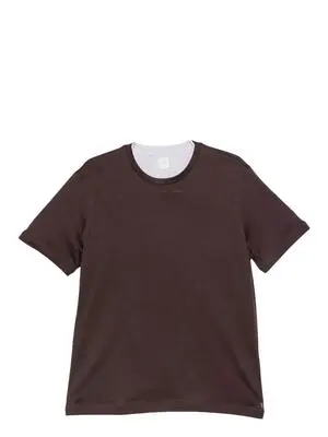 Eleventy Contrast-trim T-shirt - Purple