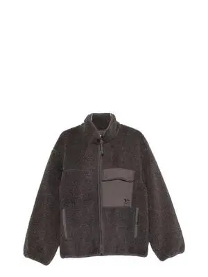 Maison Kitsuné Fleece Panelled Jacket Grey