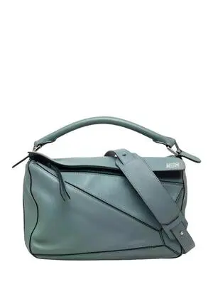 Loewe Calfskin Puzzle Satchel - Blue