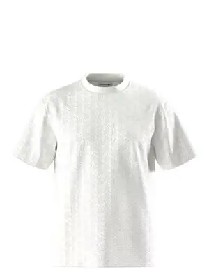 Lacoste Monogram-jacquard T-shirt White