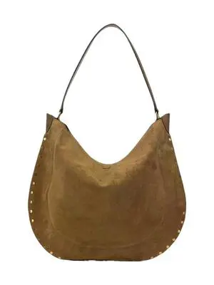 Isabel Marant Étoile ISABEL MARANT Studded Suede Shoulder Bag Brown