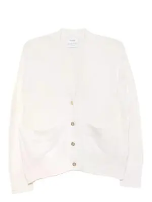 BARRIE The Borders V-neck Cardigan - Neutrals