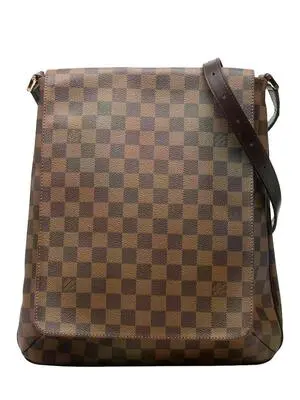 LOUIS VUITTON Damier Ebene Musette Salsa Gm Crossbody Bag - Brown