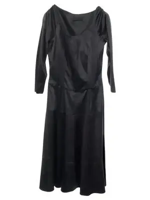 Prada Long Sleeve Midi Dress - Black