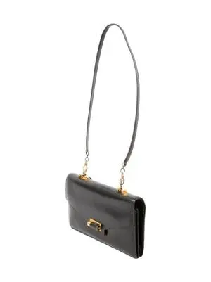 Hermès Hermès 1960s Box Shoulder Bag Black