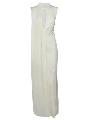 TOTEME Cream Jersey Sleeveless V-neck Maxi Dress - Neutrals