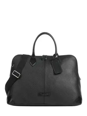 THE BRIDGE Borsone Pebbled Leather Holdall - Black