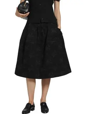 Simone Rocha Denim Utility Hip Bustle Skirt - Black