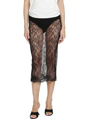 VALENTINO Valentino Lace Midi Skirt