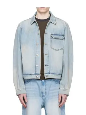 COOR Single-pocket Denim Jacket - Ice-blue