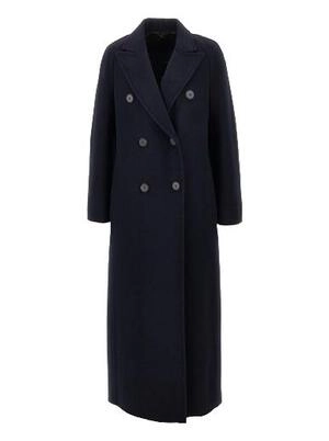 Max Mara Double Breasted Long Coat - Black