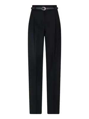 MAX MARA Max Mara Wool Wide-Leg Trousers With Belt