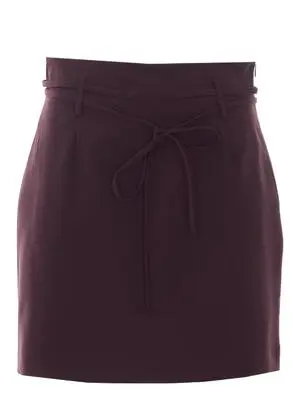 TWINSET Belted High-waisted Mini Skirt - Black