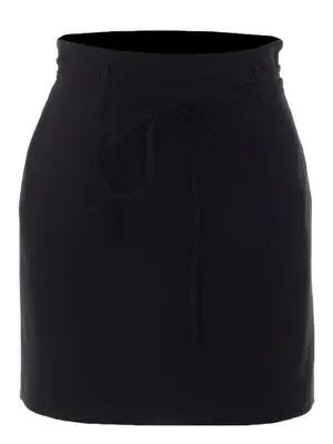 TWINSET Drawstring Waist Mini Skirt - Black