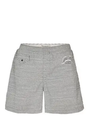 C.P. COMPANY Striped Casual Shorts - Gray