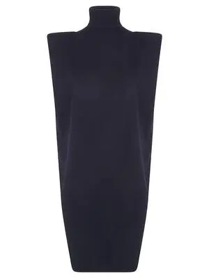 TWINSET Sleeveless High-neck Knit Dress - Black