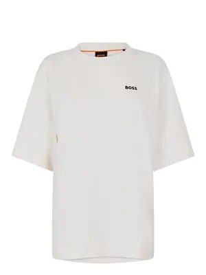 Hugo Boss Crewneck T-shirt With Embroidered Logo - White