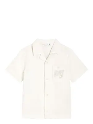 Dolce & Gabbana Cotton Waffle Shirt - White