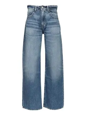 ICON DENIM LOS ANGELES ICON DENIM Wide-Leg Belt-Loop Jeans Blue