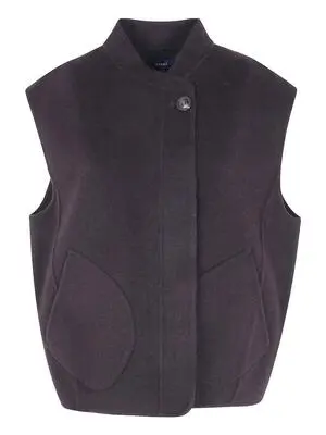 Soeur Sleeveless Wool Blend Jacket - Black