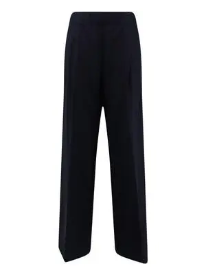 SEMICOUTURE High-waist Flared Virgin Wool Blend Pants - Black