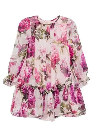 DOLCE & GABBANA Dolce & Gabbana Floral Print Ruffled Dress