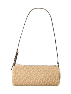 Michael Kors Printed Barrel Shoulder Bag - Nude
