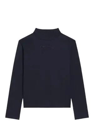 Dolce & Gabbana Interlock Turtleneck With Embroidery - Deep Blue