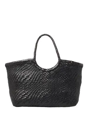 Dragon Diffusion Dragon Diffusion Nantucket Optical Woven Top Handle Bag Brown