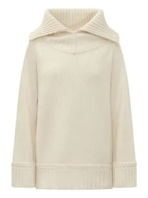 Victoria Beckham Victoria Beckham Wide Collar Knitted Sweater Nude