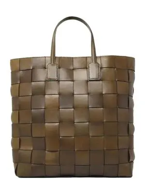 Dragon Diffusion Pino Woven Leather Tote Bag - Green