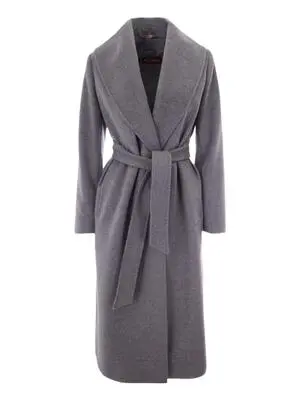 Max Mara Loriana Belted Waist Coat - Gray